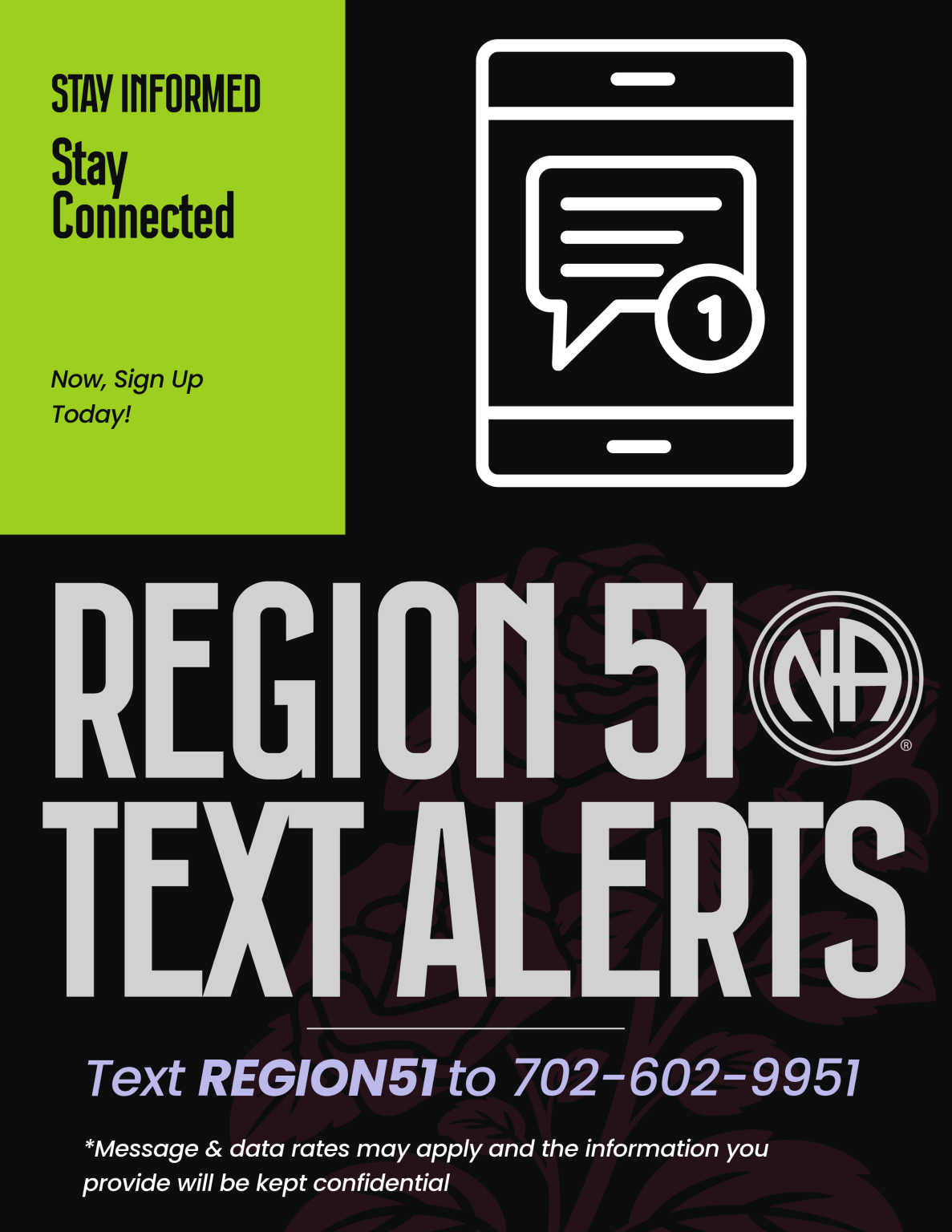 Text Alerts 2 – Region 51 of Narcotics Anonymous